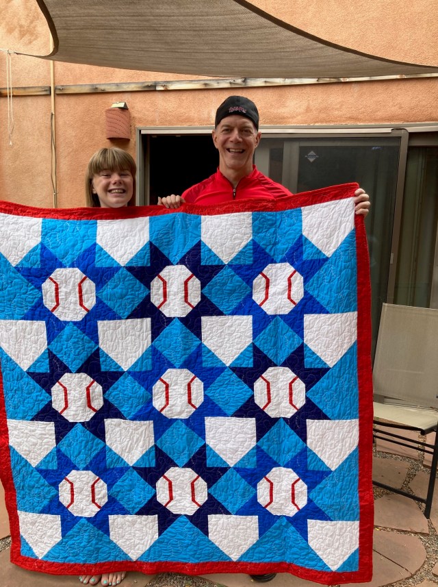 Baseball Star Quilt Finished and Gifted | Quilting is in my Blood