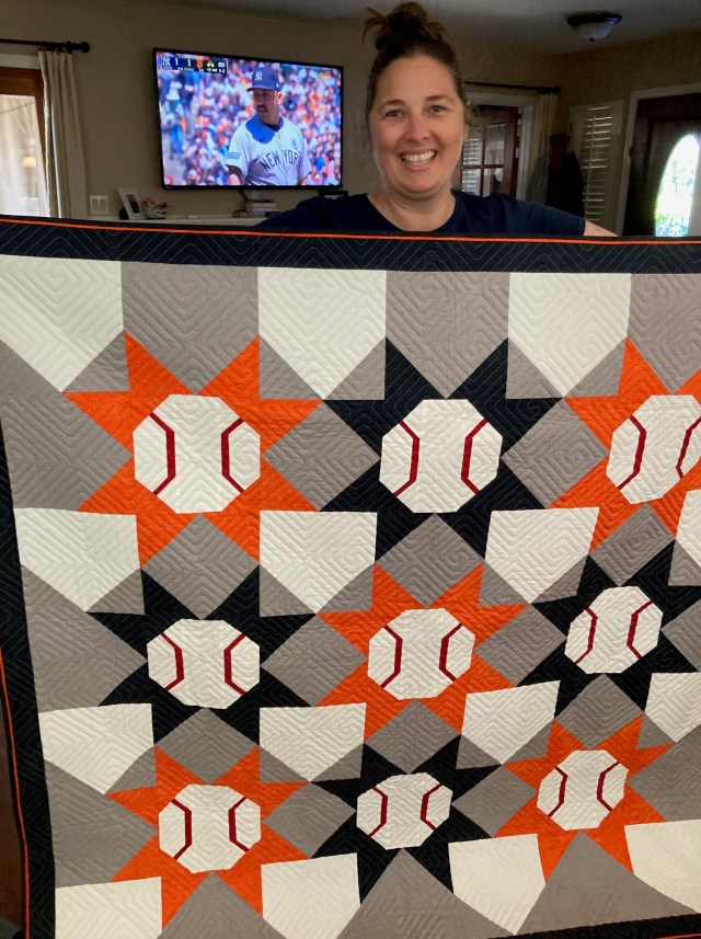 Baseball Star Quilt Finished and Gifted | Quilting is in my Blood